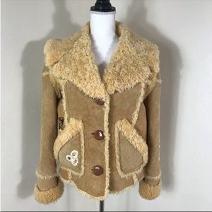 Coach | Jackets & Coats | Coach 941 Embroidered Eagle Raggedy Shearling ...